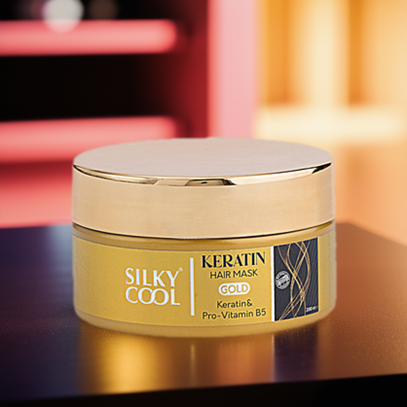 Silky Cool Keratin Hair Mask Gold 200ml | Daraz.pk