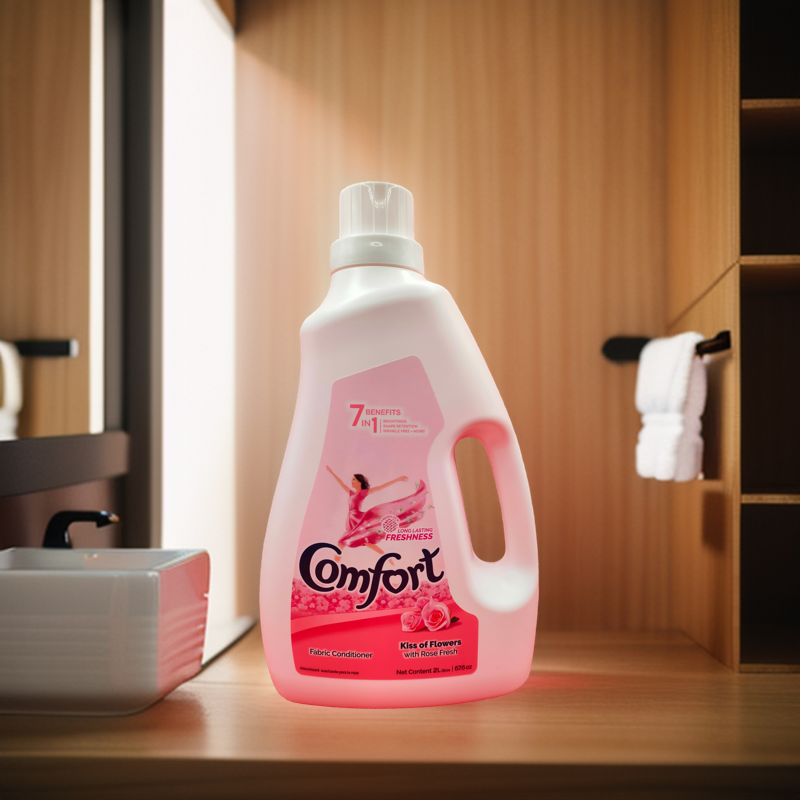 COMFORT FABRIC CONDITIONER KISS OF FLOWER WITH ROSE FRESH 2L | Daraz.pk
