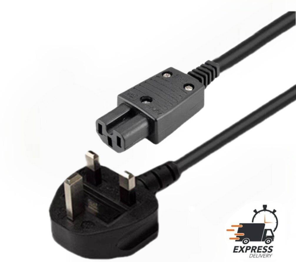 UK BS1363 Plug to IEC320 C15 Power Cable Kettle Lead With Fuse ...