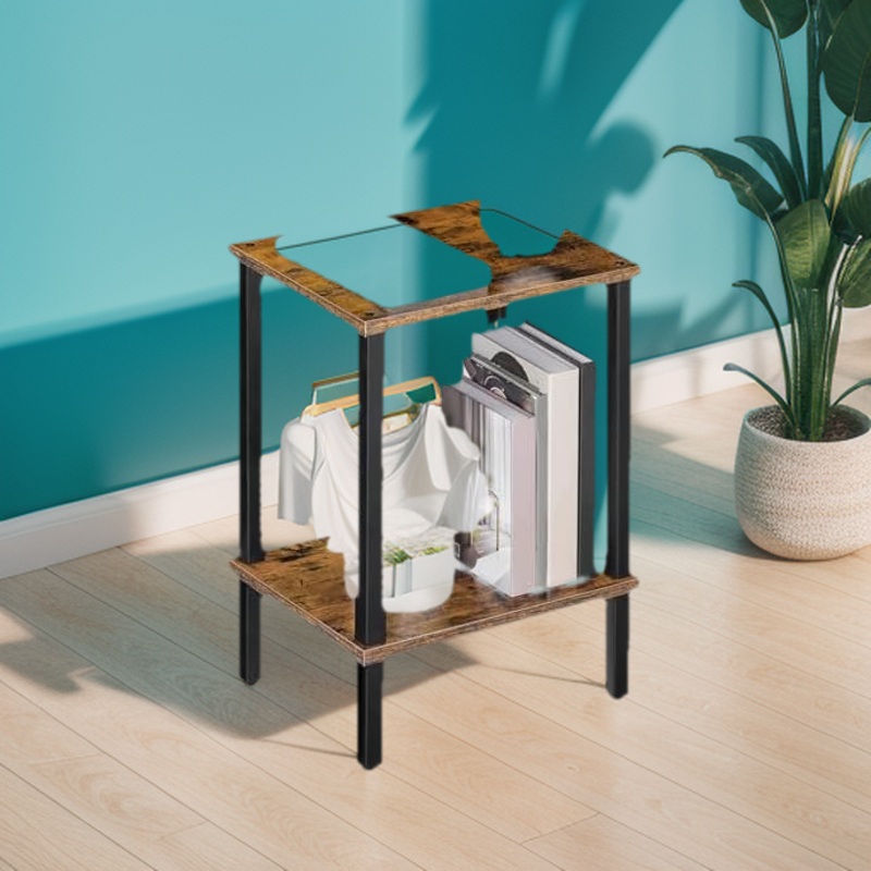 End Table, 2-Tier Side Table with Storage Shelf | Daraz.lk
