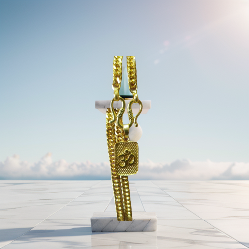 Om Locket /Gold Plated Panchadhatu Chain With ॐ Locket | Daraz.com.np