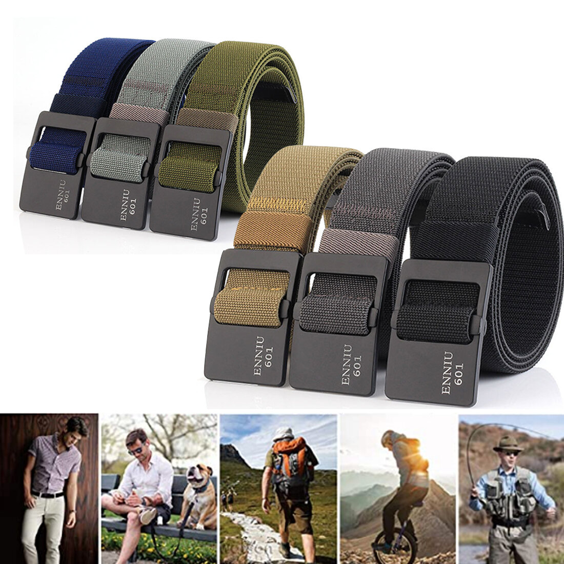 SmarTconn Men Belt High Quality Nylon Leisure Belts Outdoor ...