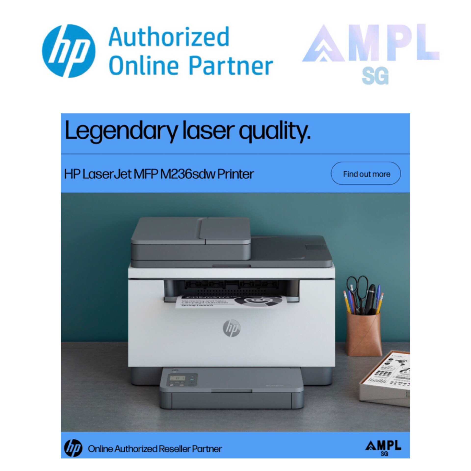 HP M236sdw LaserJet MFP Black and White Printer | Print | Scan | Copy ...