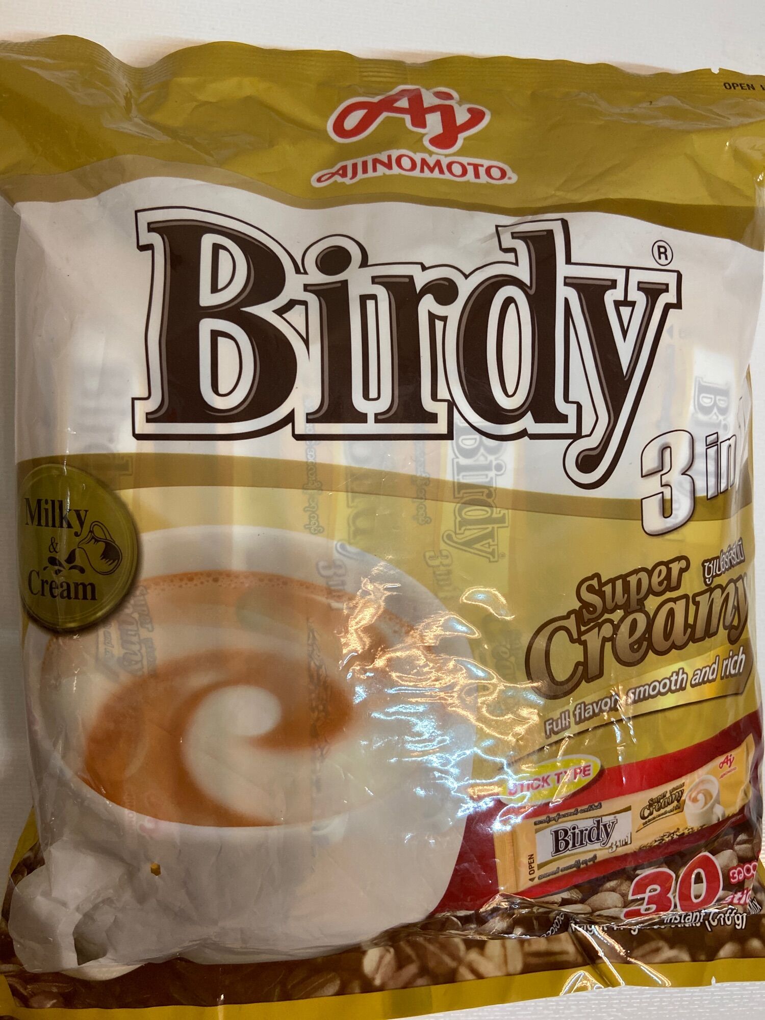 Instant Coffee Mix - Birdy 3 in 1 Super Creamy , 510g (17g x 30 Sachets ...