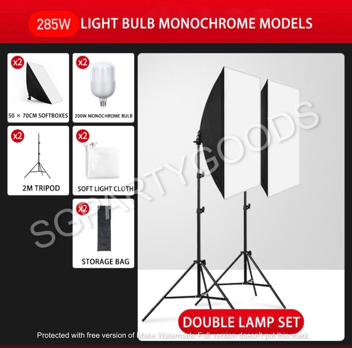 285W LED light kit set softbox studio photography lightkit studio light ...