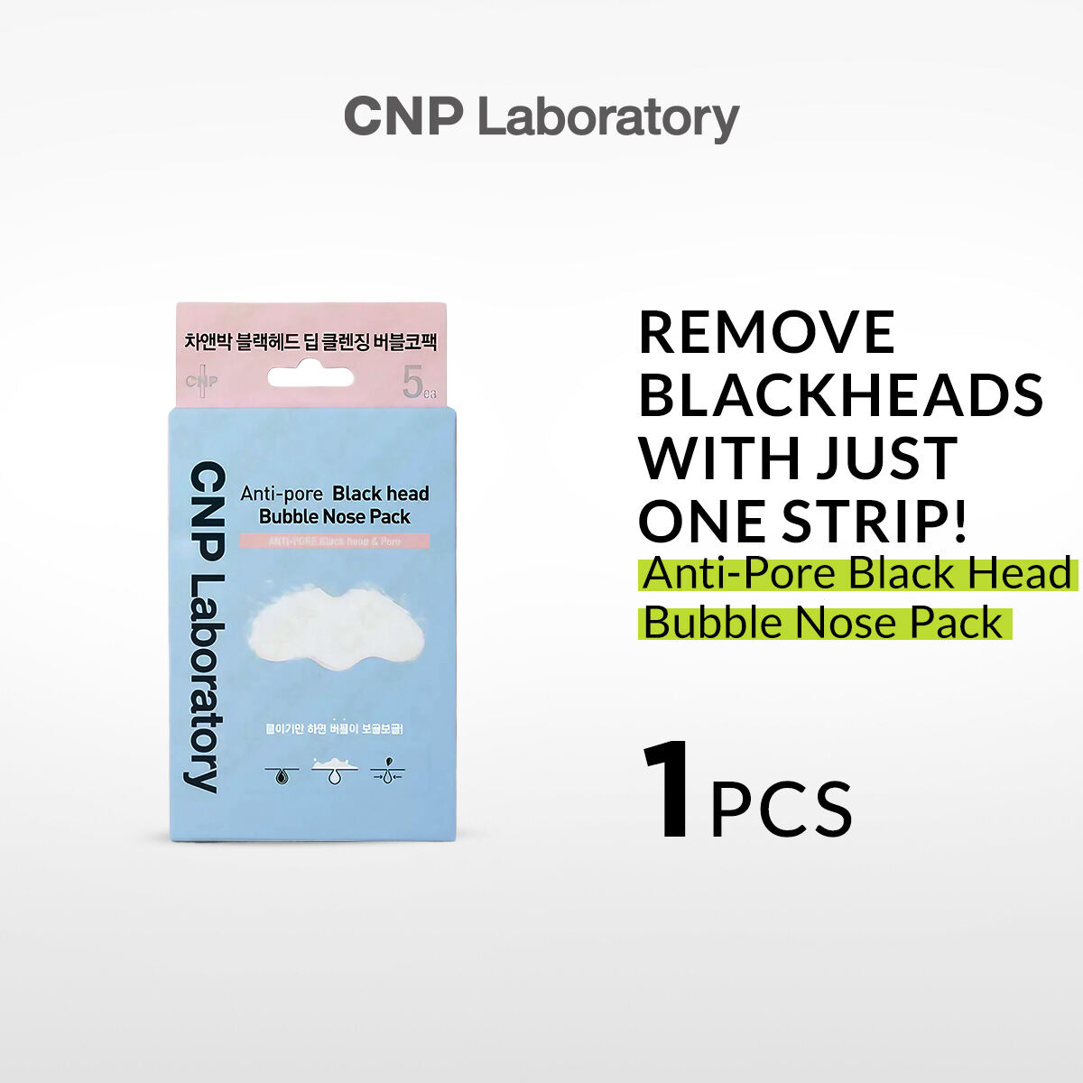CNP Laboratory Anti-Pore Black Head Bubble Nose Pack | Lazada Singapore