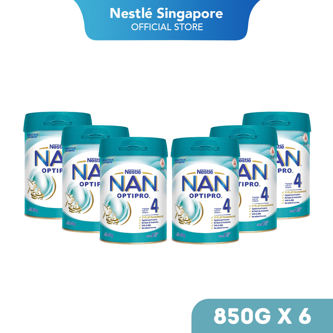 [Bundle of 6] Nestle NAN Optipro Stage 4 Growing Up Milk 850g - From 24 ...