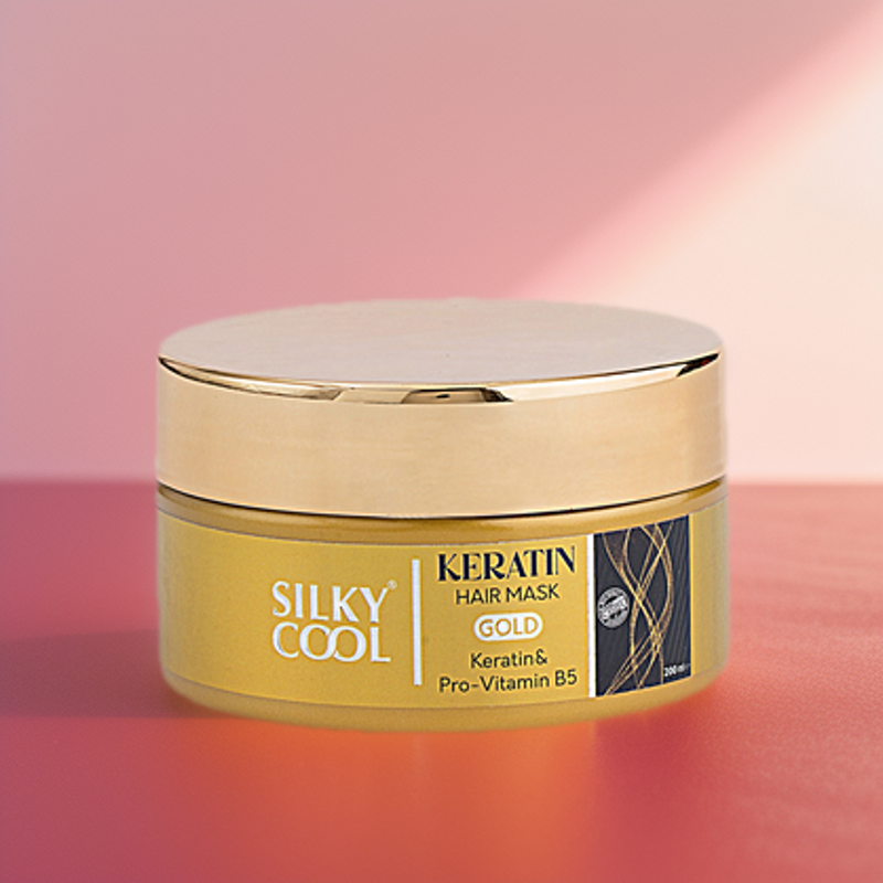 Silky Cool Keratin Hair Mask Gold 200ml | Daraz.pk