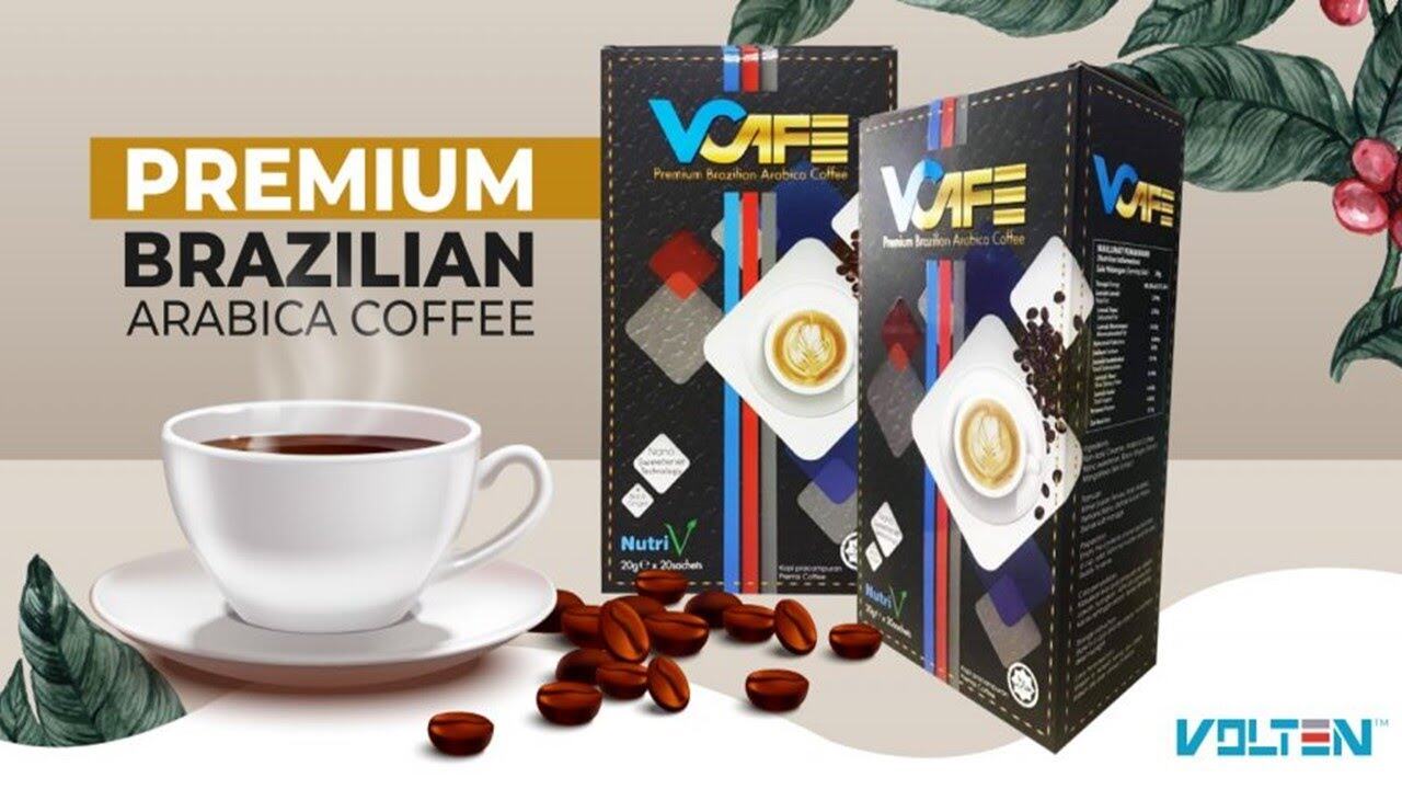 Volten Vcafe Premium Brazilian Arabica Coffee (Halal) 优质巴西阿拉比卡咖啡 (燃脂/消肿 ...