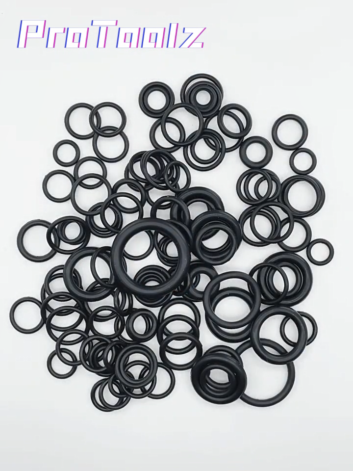 225 pcs Black Rubber O Ring Washer Seals O-Ring Assortment kit for Car ...