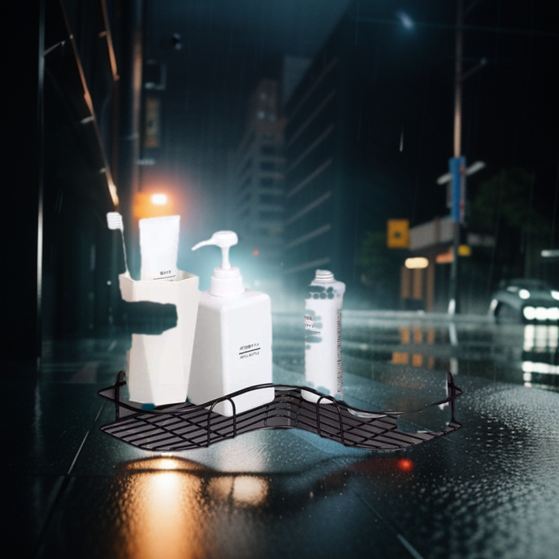 Wall Corner Rack: Multipurpose Self-Adhesive Storage Solution | Daraz.pk